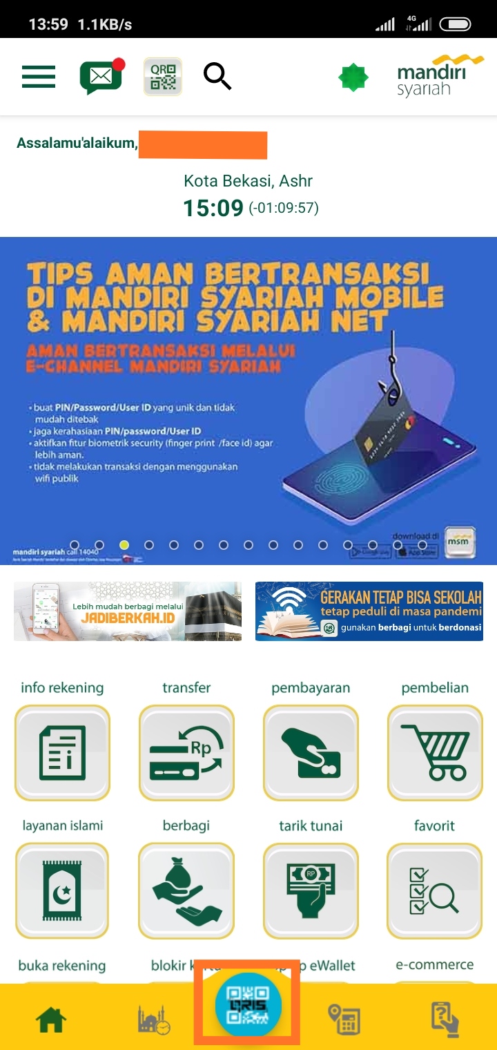 QRIS BSM Mandiri Syariah Bank Syariah